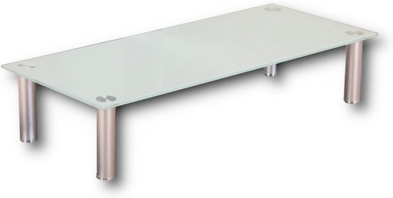 Glazen TV-Meubel Verhoging Schermstandaard met Opbergruimte 17 cm Hoog ...