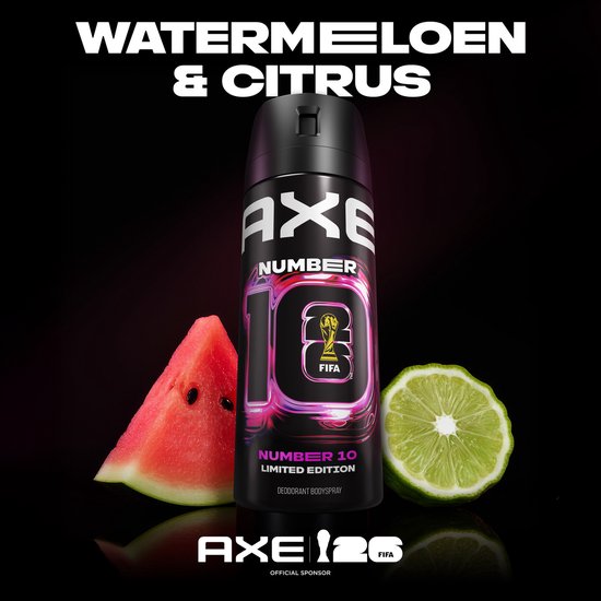 AXE - Deodorant Bodyspray - Number 10 FIFA Limited Edition - 6 x 150 ml ...