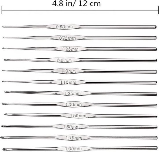 100 Delige haaknaalden set - Haakset - Hobby set - Haken voor beginner ...
