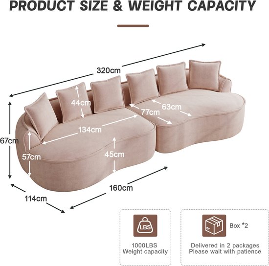 HAUSS SPOLE Hoekbank - Modulaire 4-Zits Bank - Chaise Longue Met Diepe ...