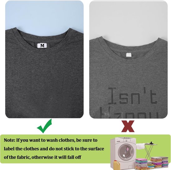 Waslabels Set - Naamstickers Kleding - Kleding Markeren - Zelfklevend ...