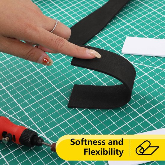 2 Stuks EVA Foam Plaat op Rol, 5mm Dik Zwart Schuim voor Cosplay en ...
