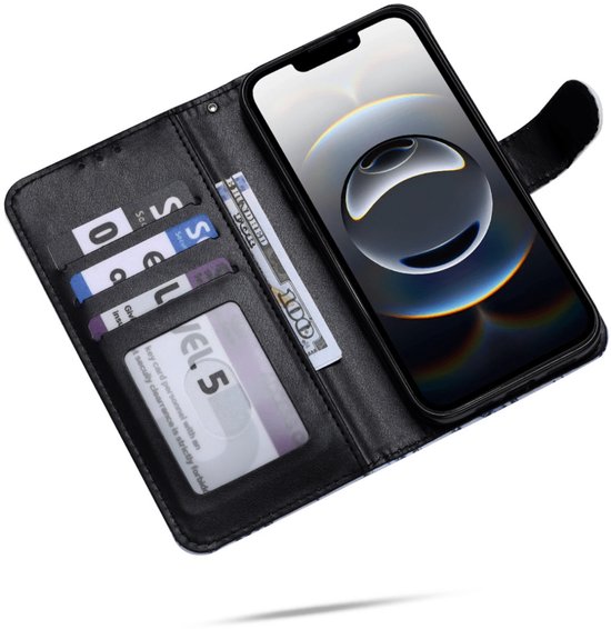 Étui Casemania – Bookcase – iPhone 17 Pro Max – Blauw marbre | bol