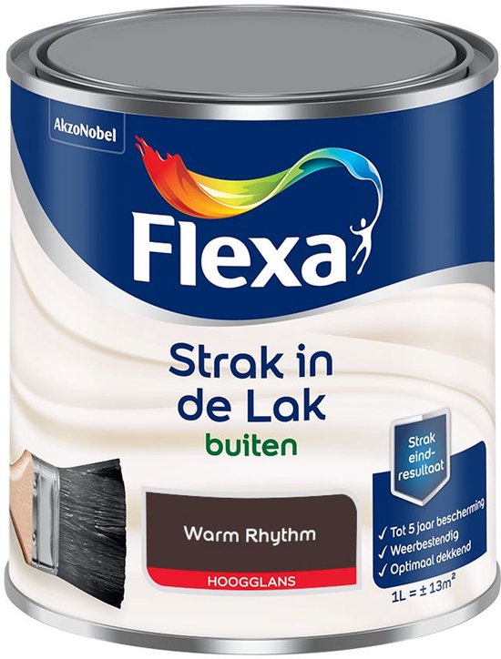 Flexa - Flexa - Strak In De Lak Buitenlak Hoogglans - Warm Rhythm - 1L | bol