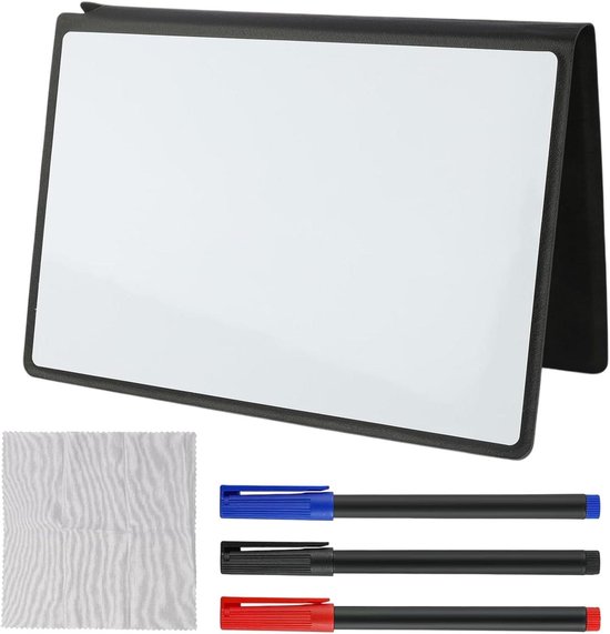 Brenzoos - Mini whiteboard A5 30 x 20 cm - draagbaar dubbelzijdig ...