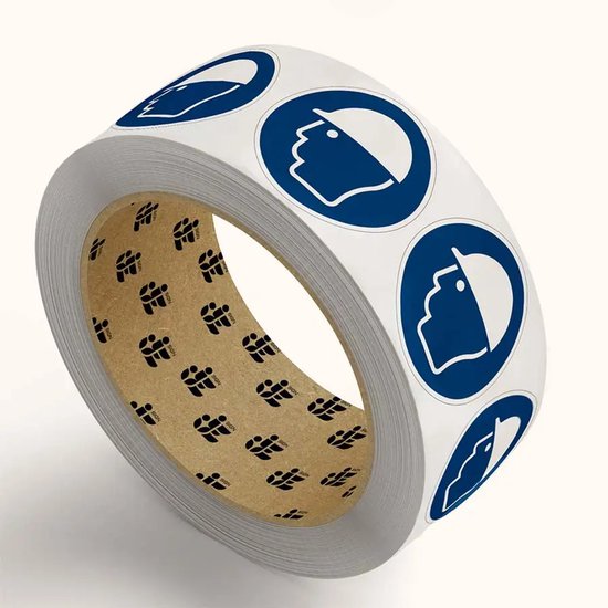 Helm verplicht stickers op rol - M014 - 20 cm - 106 stickers per rol | bol