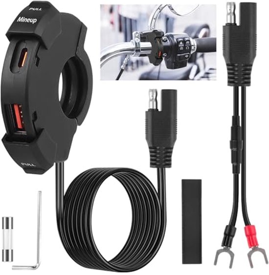 Station de recharge USB 12 V Motorcycle - Chargeur double USB-C étanche ...