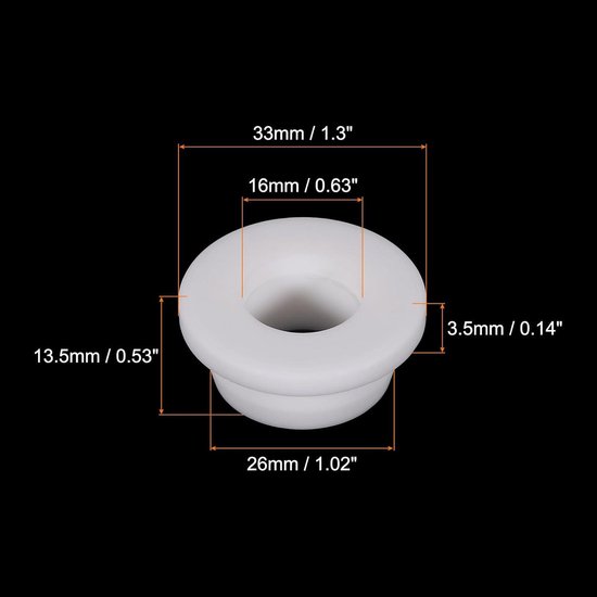 - 4 stuks Rubber Oogjes Montage Dia 26 mm 5/8 in ID (33 x 16 x 13,5 mm ...