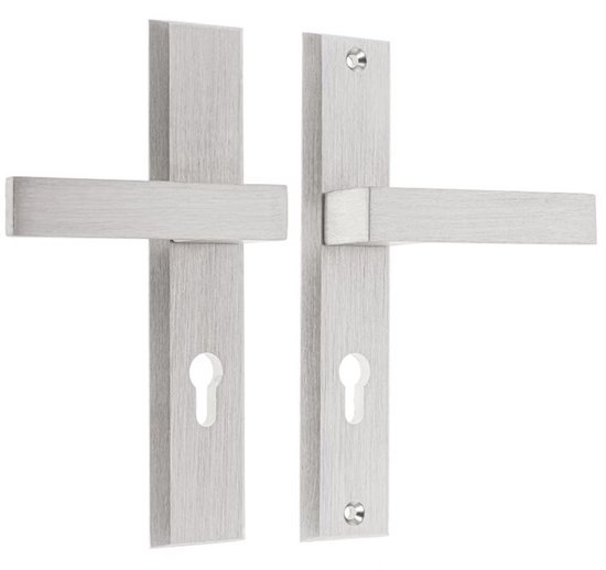 Domino Shark Buitendeurkruk RVS 92mm - Lange Schild | bol