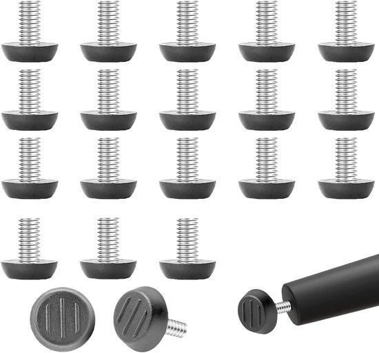 Furniture Legs - Adjustable - 20 Pieces - M6 x 10 x 19mm - Screw Legs ...