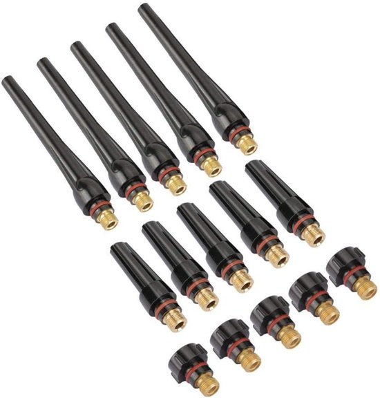 Achterkapjes voor TIG-lastoorts WP-17/18/26, lasdoppen set van 15 stuks ...