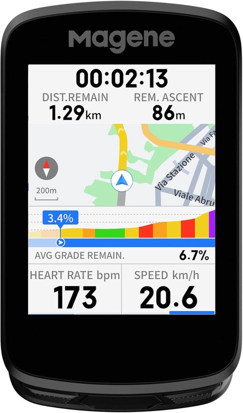 Fietscomputer met Touchscreen GPS en Wifi Gegevensoverdracht 2.8 Inch | bol