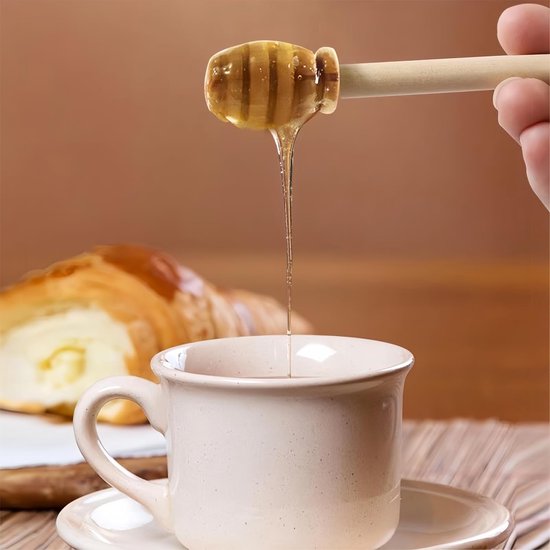 Honingstokje - 35 Stuks - Honeydripper - Hout - Honinglepel - Lepel ...