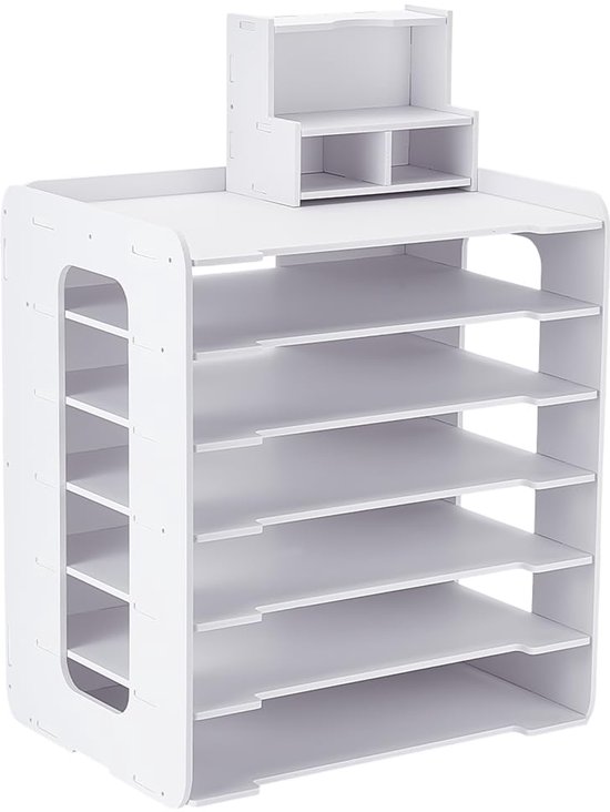 7 levels scrapbook paper organizer desk file sorter storage file holder ...