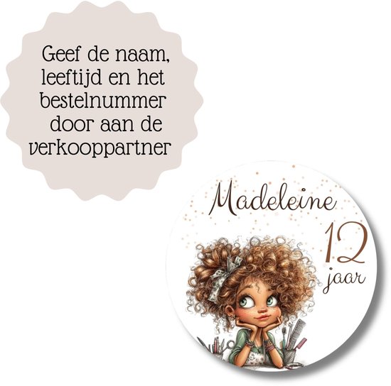 Stickers Kapster | Met Naam En Leeftijd | Meisje Hairstylist | 20 Stuks ...