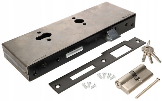 Omkeerbaar insteekslot met cilinder 90x63mm - Staal | bol