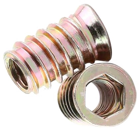Inzetmoeren met schroefdraad, 20 stuks, M10 x 25 mm, zeskantmoer ...