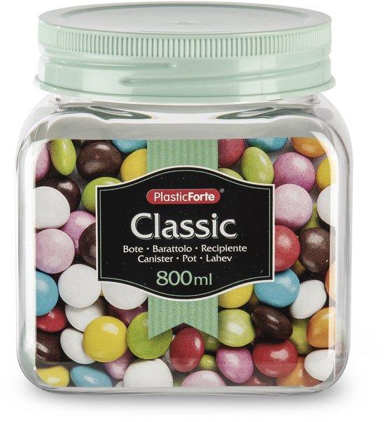Plasticforte - 8x kunststof keuken voorraadpotten - weckpotten - 0.8 en ...