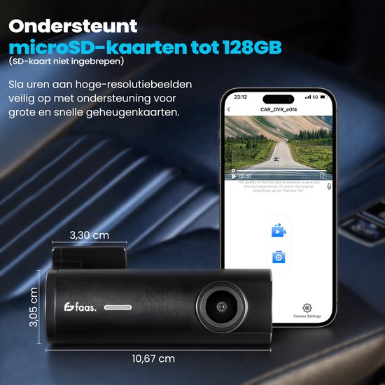 Dashcam - met Wifi en App - Dashcam voor Auto - Dashcams - G-sensor en ...