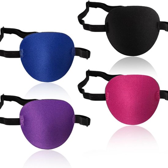 Set of 4 Adjustable Eye Patches for Children and Adults, Suitable for ...