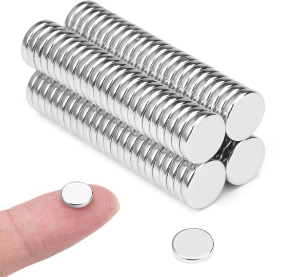 100 Pieces Round Magnet Pieces, 8 x 2mm Mini Magnets, Round Strong ...