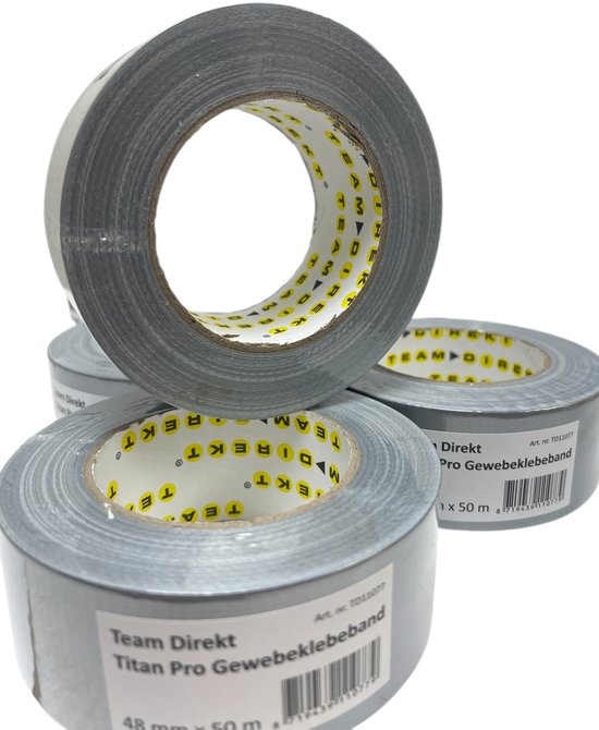 6 x Titan Pro Duct tape 48mm x 50 meter Grijs | bol