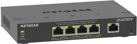 NETGEAR GS305EPP - Netwerk Switch - Plus Managed - 1 Gbps - PoE Switch ...