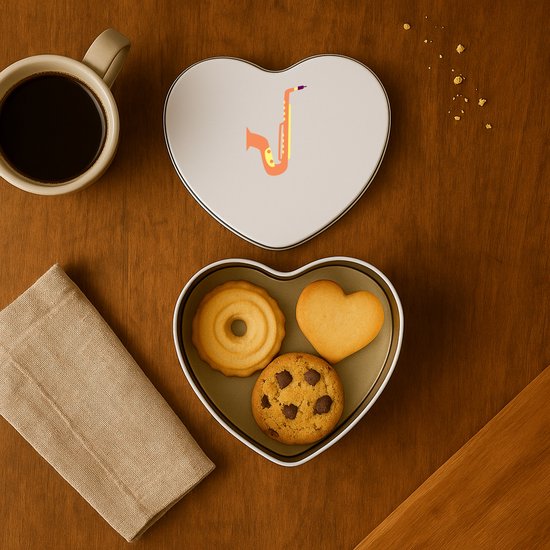 Hacebo® - Saxofoon koektrommel hart - Muziek - Muzikanten - koekblik ...