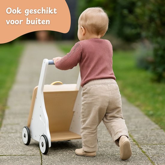 Maxx kidz - Loopwagen Hout - 'Baby Walker' - Activiteiten Duwwagen ...