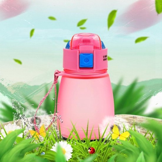 308ml food grade plastic kind schattige sippy waterfles (roze) | bol.com
