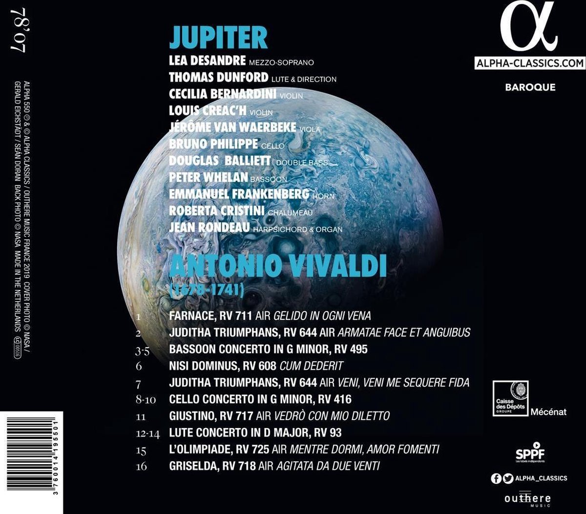 Thomas Dunford - Peter Whelan - Lea Desandre - Bru - Arias From Farnace ...