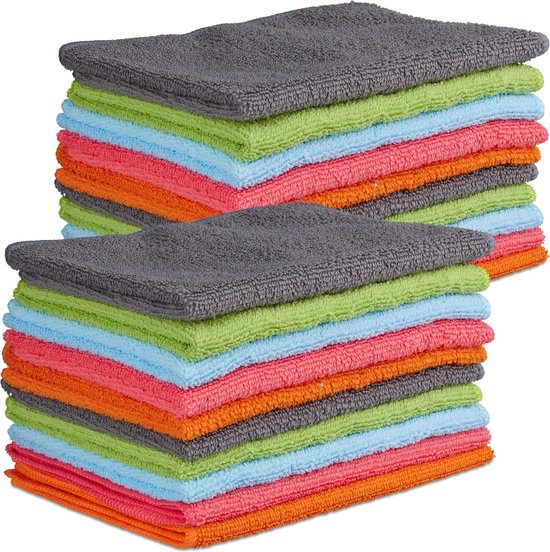 Relaxdays 20x microvezeldoek - microvezeldoekjes - wonderdoekjes ...