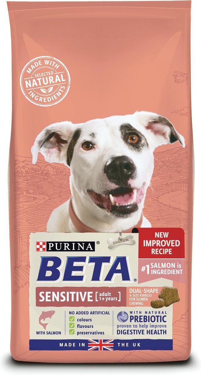 Purina Beta Sensitive - Hondenvoer - Zalm & Rijst - 2 kg | bol.com