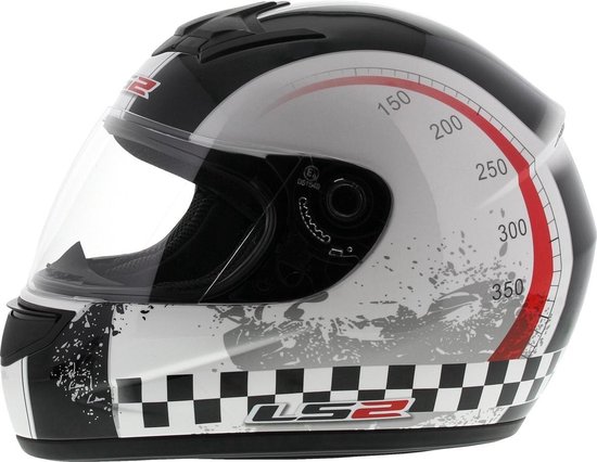 LS2 FF350 Helm Chrono glans wit zwart | bol.com