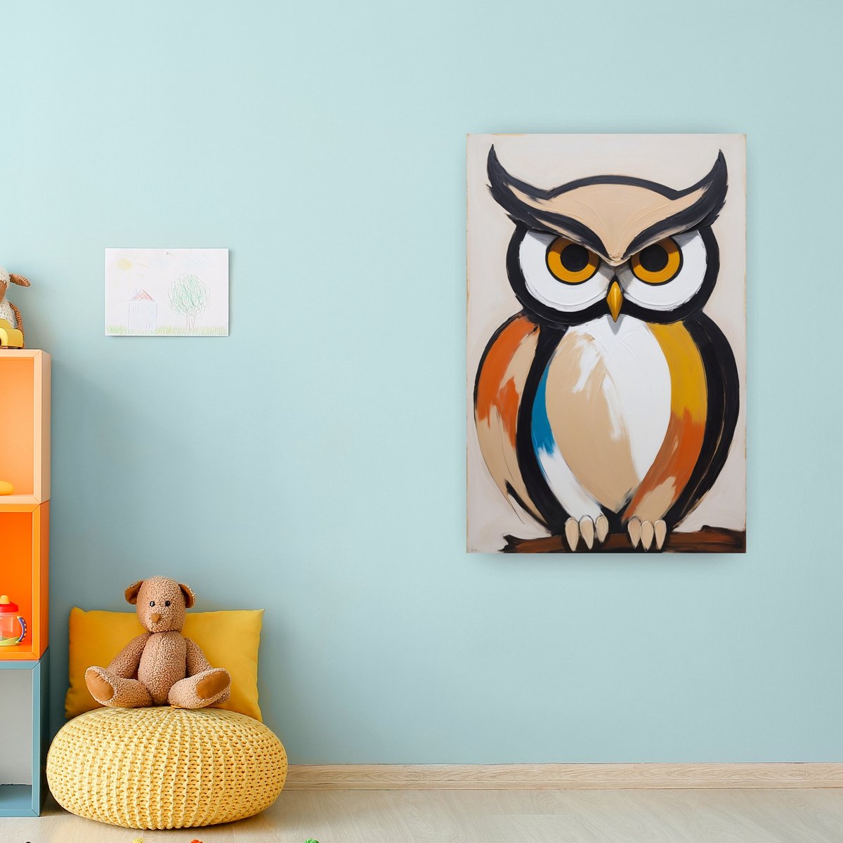 Uil modern poster - Modern muurdecoratie - Poster uil - Retro poster ...