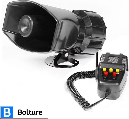 Megafoon met Sirene - Luchthoorn 12 Volt - Auto Toeter - 110 decibel | bol