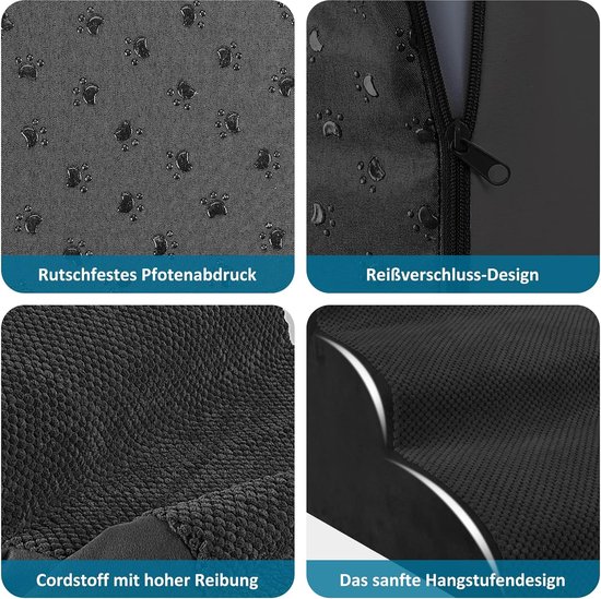 Huisdiertrap, 3 treden, hondentrap, waterdichte wasbare overtrek met ...