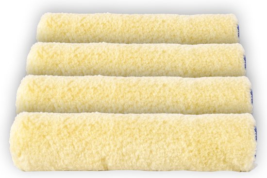 Set van 4 Verfroller | 10 cm - Beige | Ideaal Muurverfset voor DIY en ...