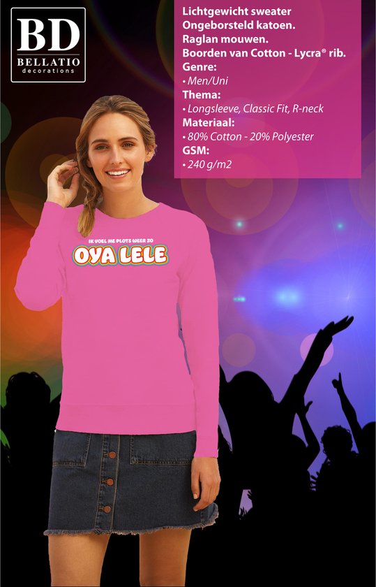 Bellatio Decorations Verkleed sweater voor dames - Oya lele - zwart ...