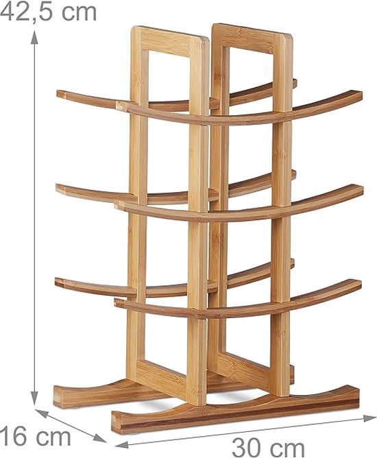 wijnflessen, vrijstaand, flessenrek 5D x 16W x 30H centimetres | bol