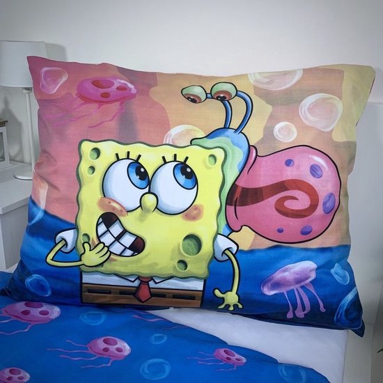 Sponge Bob Dekbedovertrek, Bikinibroek - Eenpersoons - 140 x 200 + 70 x ...