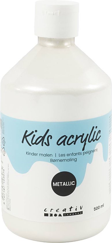 A-color acrylverf, wit, 03 - metallic, 500 ml | bol