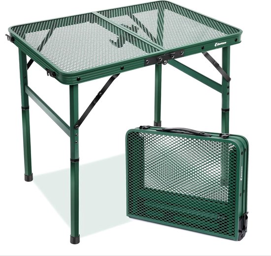 Campingtafel, inklapbaar, 60 x 40 cm, tuintafel, grilltafel met metalen ...
