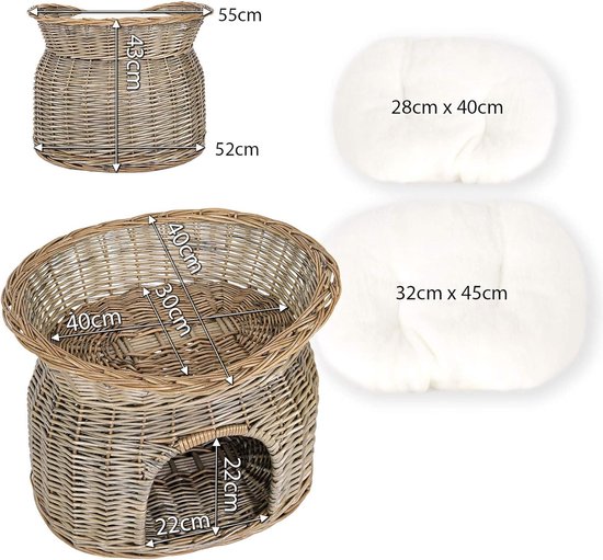 kattenmand van wilg Kattenhol | bol