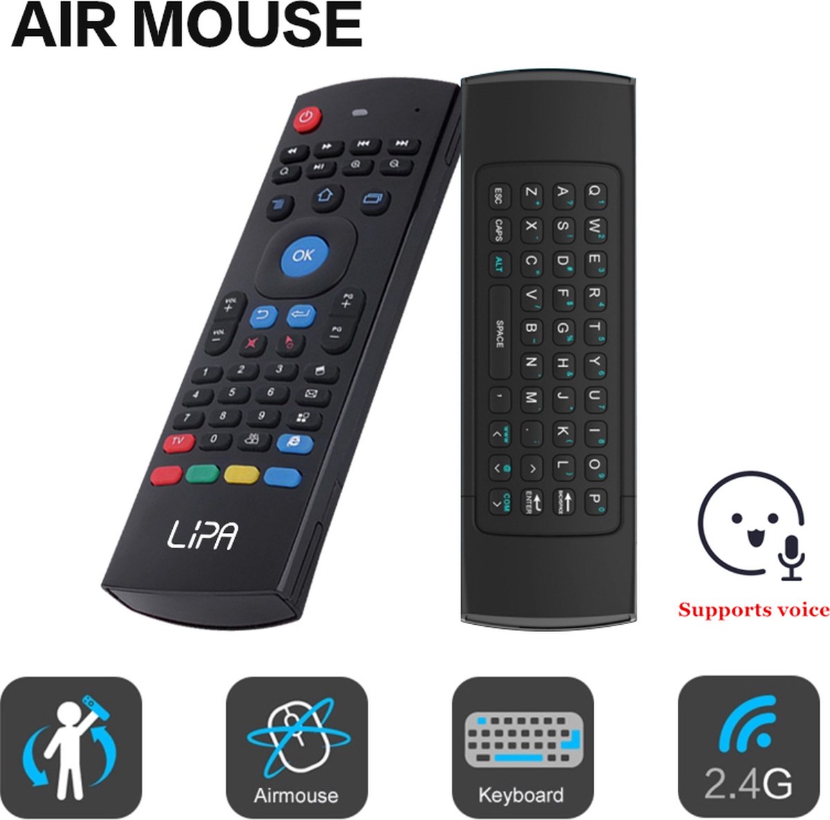 Lipa Mx 3 remote draadloze afstandsbediening - Draadloos toetsenbord ...