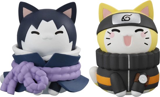 Naruto & Sasuke Cat Project Trading Figuur 3cm - Megahouse - Naruto ...