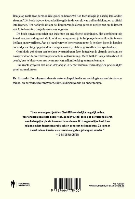 In gesprek met ChatGPT, Brenda Casteleyn | 9789464778403 | Boeken | bol