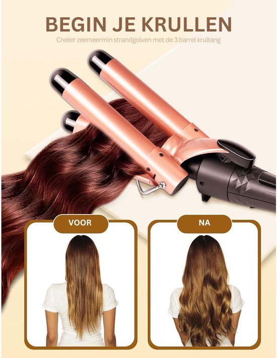 Luxe Wafeltang – Wafeltang Voor Dik en Dun Haar - Krultang 5 in 1 ...