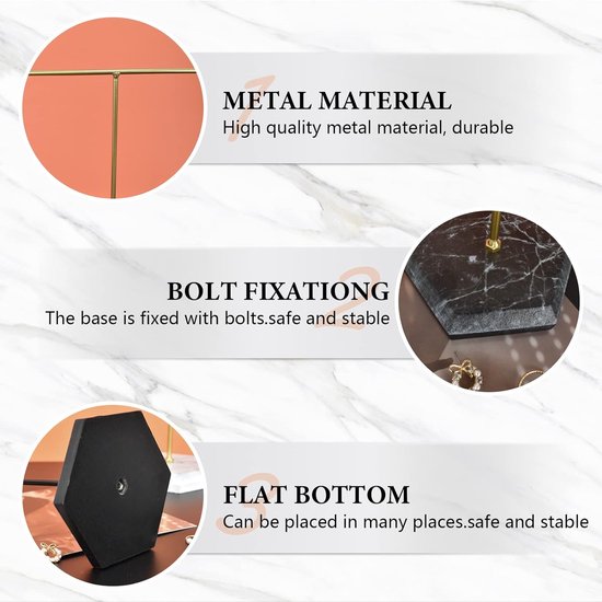 Sieradenorganisator, T-Bar ketting displaystandaard oorbellen houder ...