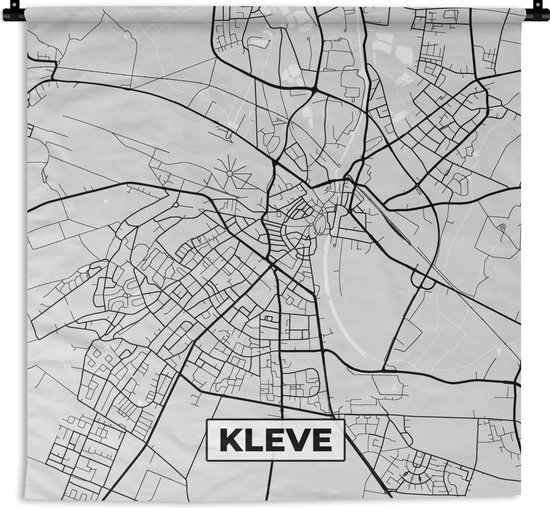 Wandkleed - Wanddoek - Stadskaart - Kleve - Kaart - Duitsland ...